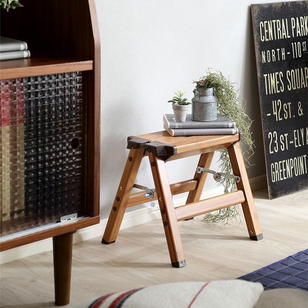 1段 高さ29cm ステップスツール 脚立 畳める 折りたためる オーク 軽い 木調 脚立 台 ステップ アルミ製 踏み台 おしゃれ 木目調 : pc-401 : 養生シート屋 - 通販 ...