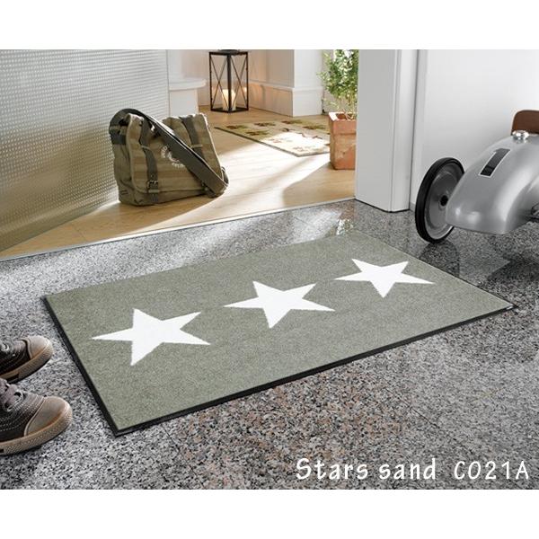 玄関マット 洗える ラグ すべらない Stars sand C021A 50×75cm クリーンテックス wash＋dry : md5709 ...