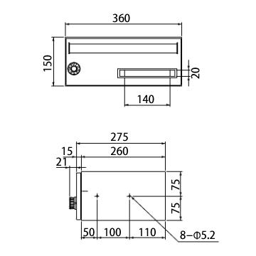 DAIKEN ダイケン ポステック 集合ポスト CSP-107D 1台 静音ダイヤル錠 前入れ 前出し 横型 : 養生材ドットコム - 通販 - Yahoo!ショッピング
