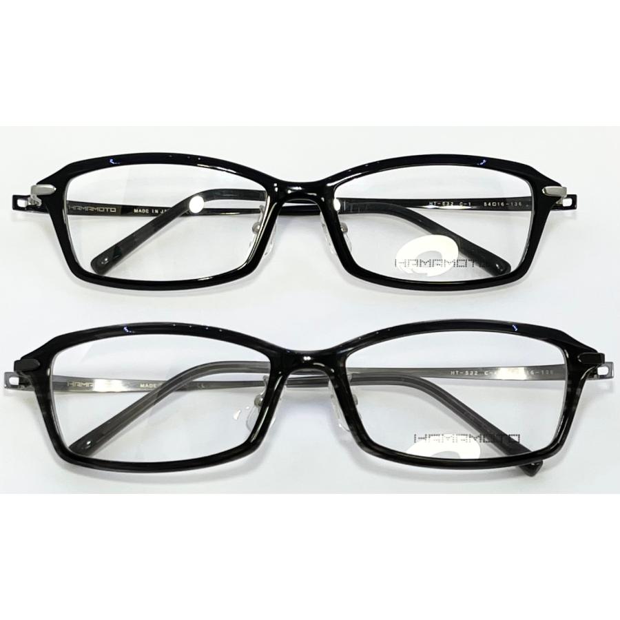 HAMAMOTO ハマモト 眼鏡 メガネ HT-532 54サイズ 日本製 度付き対応可 プラフルリム 超軽量 掛け心地抜群 薄セル（アセテート）/テンプル-βチタン : 横ガオ - 通販 ...