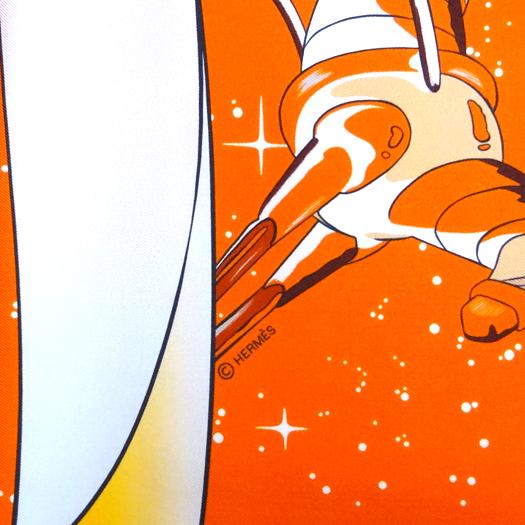 HERMES エルメス カレ90 スカーフ スペースダービー Space Derby HERMES エルメス カレ90 スカーフ スペースダービー Space Derby