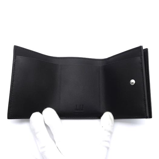 dunhill ダンヒル 三つ折り財布 レザー ブラック 黒 dunhill ダンヒル 三つ折り財布 レザー ブラック 黒