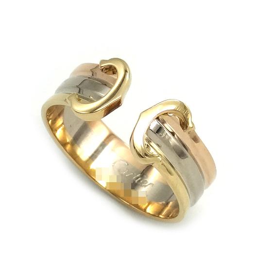 カルティエ 2C リング 約11号 ＃51 K18スリーカラー K18YG K18WG K18PG 指輪 CARTIER 横浜BLANC : g01-1873 : 横浜BLANCヤフー ...