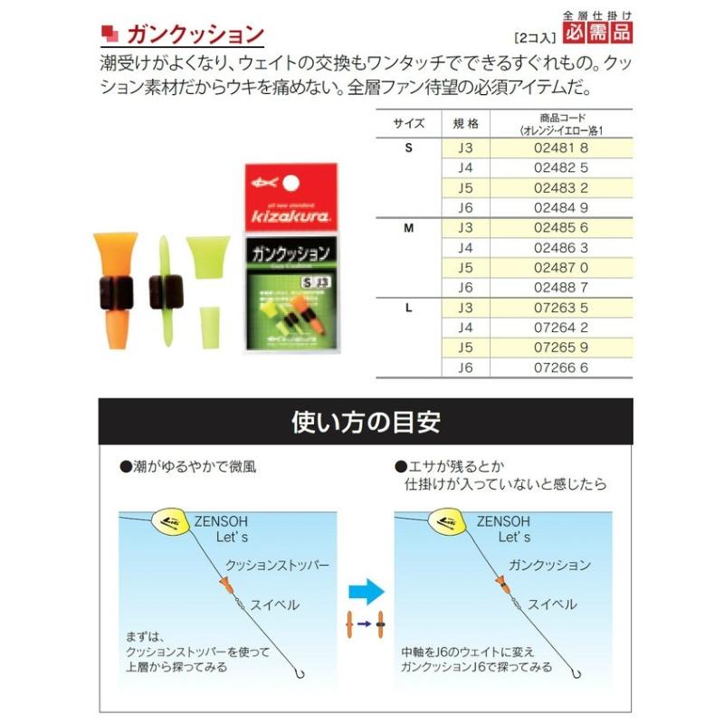 【メール便対応】キザクラ ガンクッション M ＃J3 : つり具のヨコオYahoo!店 - 通販 - Yahoo!ショッピング