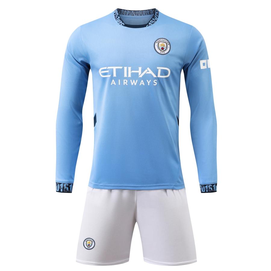 H509 サッカーユニフォーム マンチェスターシティー 2024-2025年 ホーム 長袖大人用 子供用 ノーブランド品レプリカ 番号、個人名は自由にカスタマイズできます : 横山スポーツ用品 ...