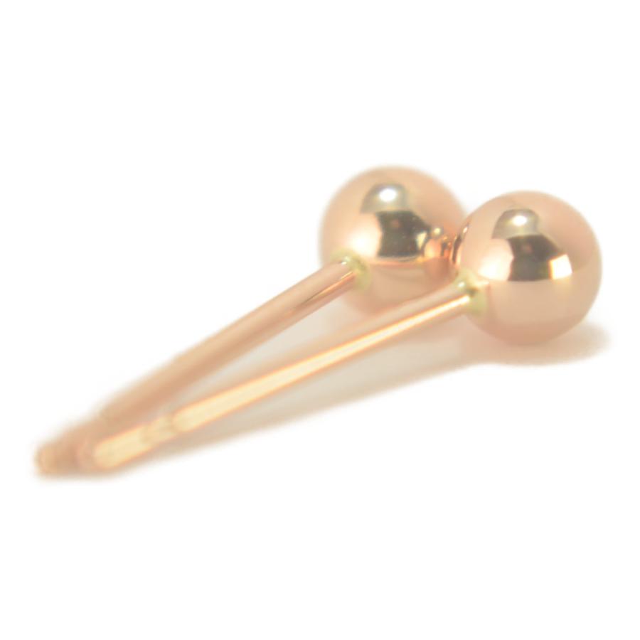 エントリーでP5倍 K18PGピンクゴールド丸玉ピアス 3mm フィットキャッチ ピアス 18k 18金 k18 ボール アレルギー対応 セカンドピアス 日本製 レディース : 誕生石・宝石の ...