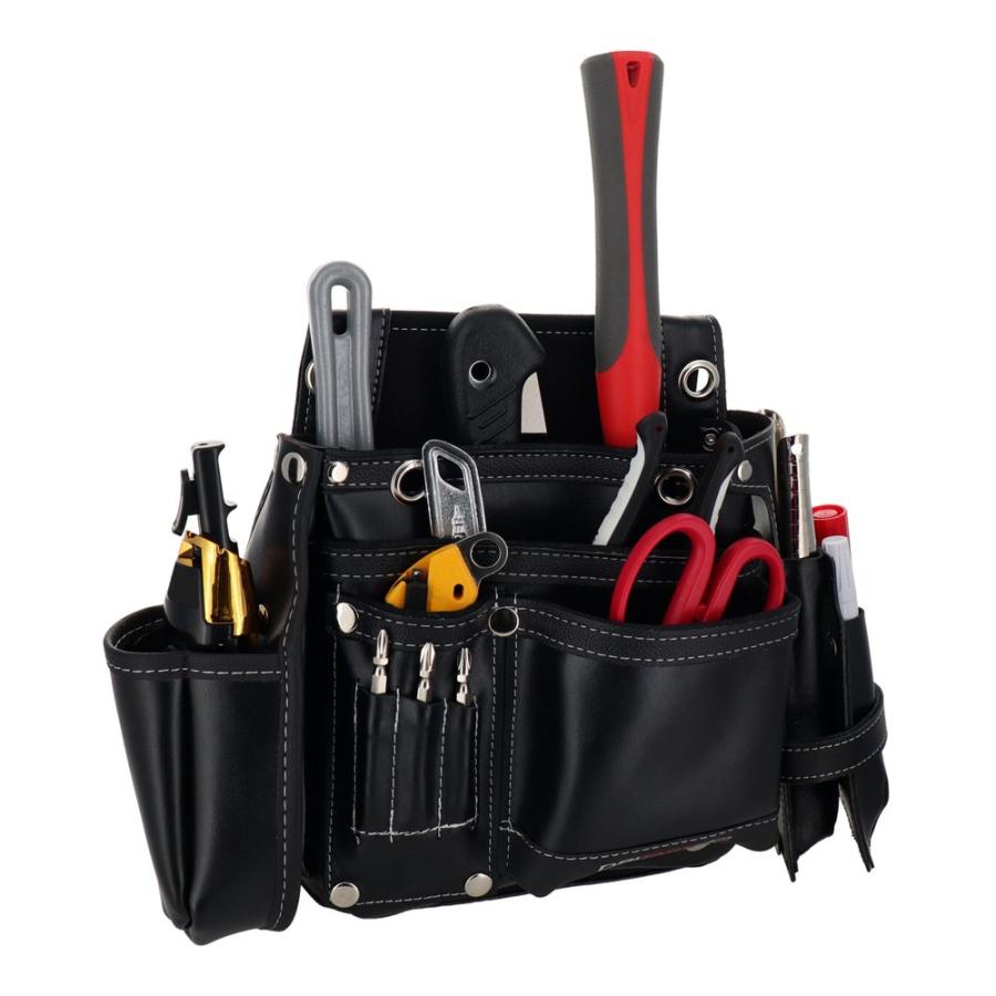 DBLTACT ダブルタクト DTL-99-BK 本革卓越 釘袋 2段 サイドケース付 ブラック DTL99BK 三共コーポレーション 【582505】(15150086 ...