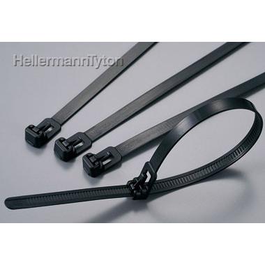 HellermannTyton ヘラマンタイトン RF250-PP-W リピートタイ 黒 耐候 耐薬品 再結束 100本入 インシュロック 結束バンド (42201575) : よろずデポ ...