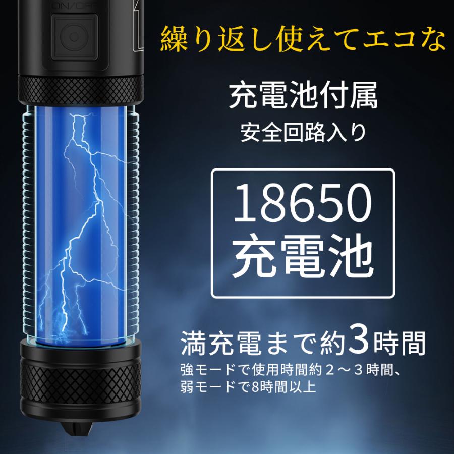 LED懐中電灯 ledライト ハンディライト Type-c USB充電式 強力 LED懐中電灯 ledライト ハンディライト Type-c USB充電式 強力