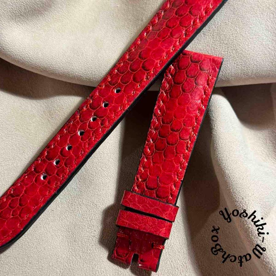 sna-99 シースネイク（ウミヘビ）腕時計ベルト レッド (ラグ幅19 mm - バックル幅16 mm) : Yoshiki-WatchBox - 通販 - Yahoo!ショッピング