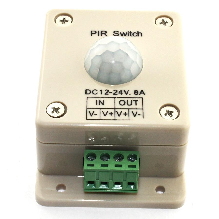 赤外線 人感センサースイッチ DC12V-24V LED用 距離5-8メートル リレー 検知 PIRモーションセンサースイッチ 防水 屋内 屋外 キッ : YOSHIMIZU STORE ...