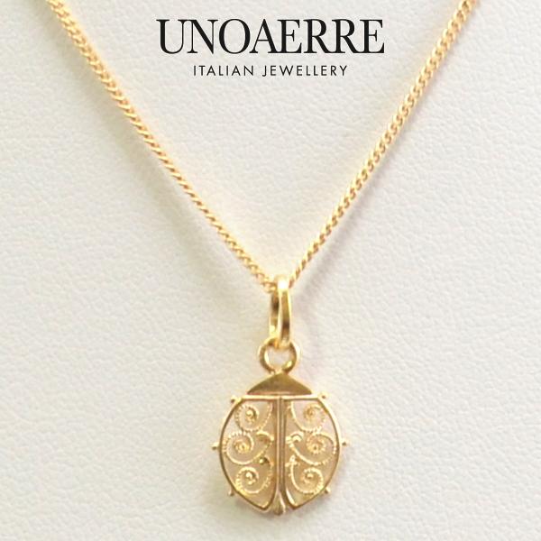 K18 ウノアエレ ペンダントトップ UNOAERRE 「てんとう虫」028716 800PFX1360000 ネックレス別売 ...