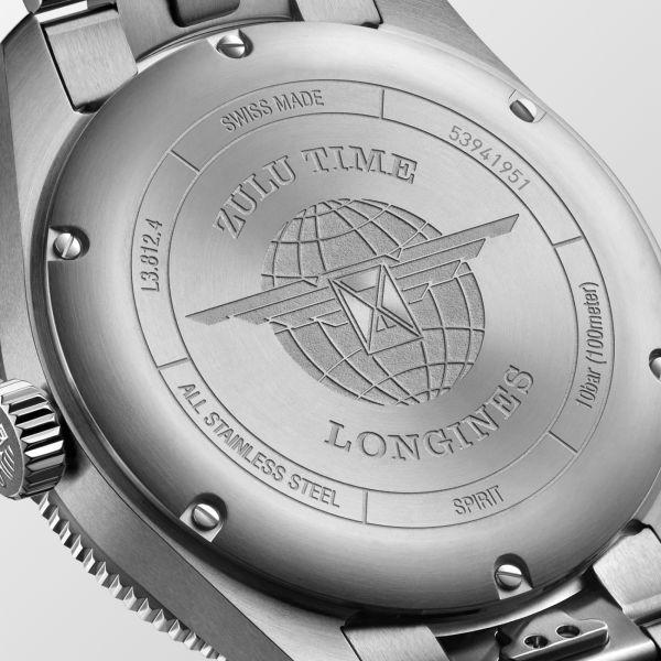 5年間保証 ロンジン スピリット Zulu Time(ズールータイム) 39mm サイズ GMT機能付き 第2時刻 第3時刻 アンスラサイト ...