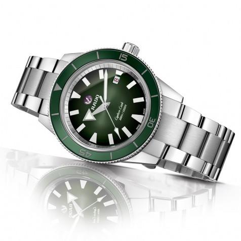 RADO ラドー 腕時計 キャプテンクック オートマチック リミテッド 42mm グリーン文字板 300m防水 ステンレススチール ...