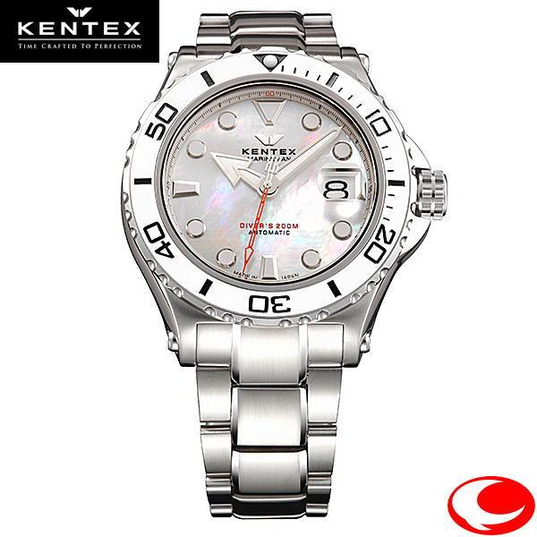 あすつく KENTEX マリンマンシーホースII ホワイトMOP メタルベルト／ MARINEMAN SEA HORSE II White ...