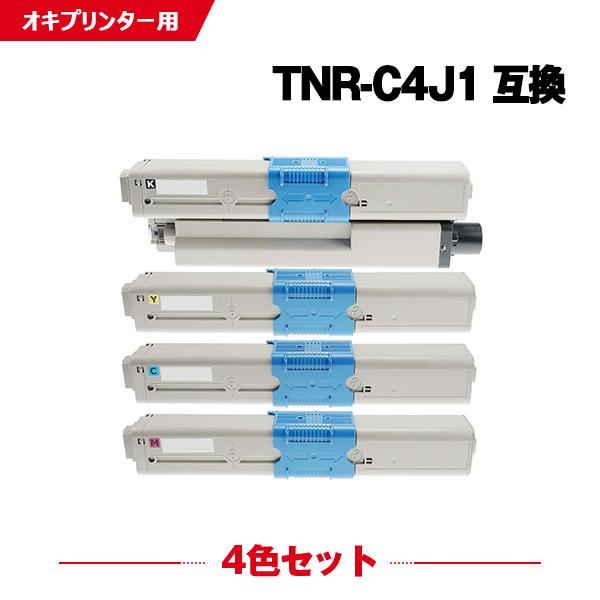 宅配便送料無料 TNR-C4JK1 TNR-C4JC1 TNR-C4JM1 TNR-C4JY1 4色セット 沖データ 沖電気 プリンター用 互換トナー 汎用 トナーカートリッジ(TNR ...