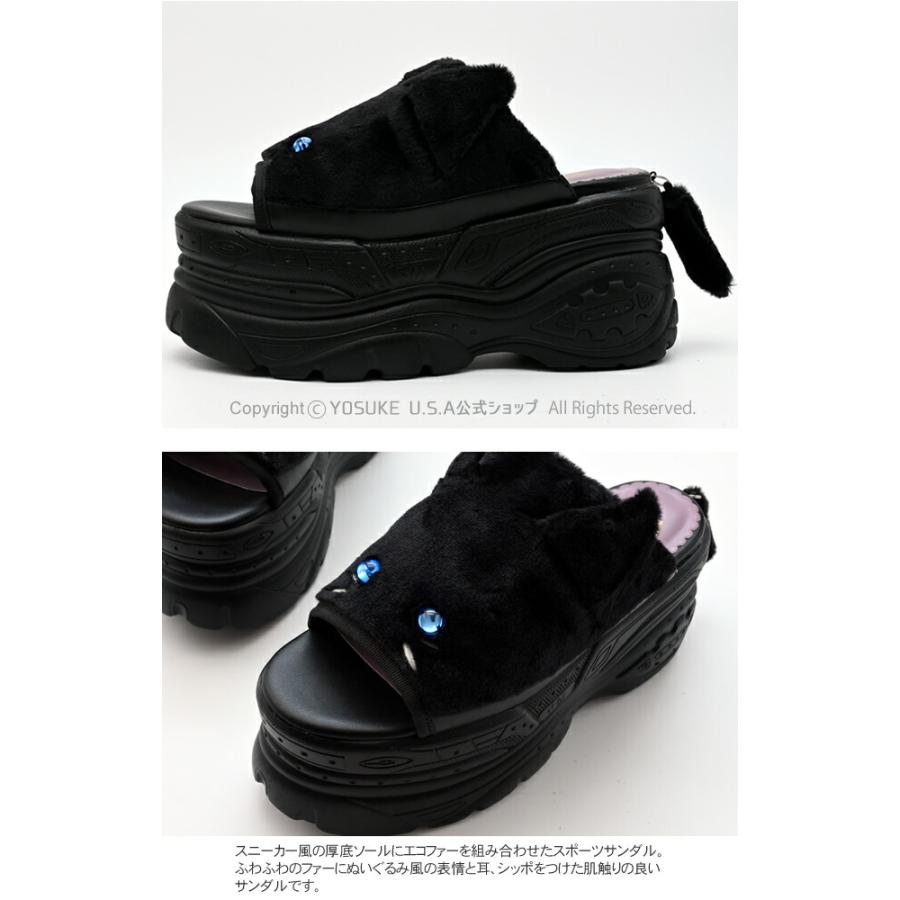 YOSUKE ヨースケ 厚底サンダル ねこ ぬいぐるみ 歩きやすい 9cm YOSUKE ヨースケ 厚底サンダル ねこ ぬいぐるみ 歩きやすい 9cm