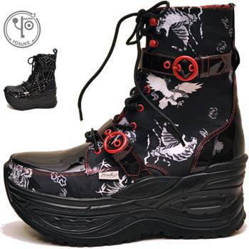 YOSUKE 27.0cm限定 / ヨースケ 厚底 スニーカー メンズ ハイカット 8cm 厚底フラットソール : ヨースケ公式 ヤフーショップ - 通販 - Yahoo!ショッピング