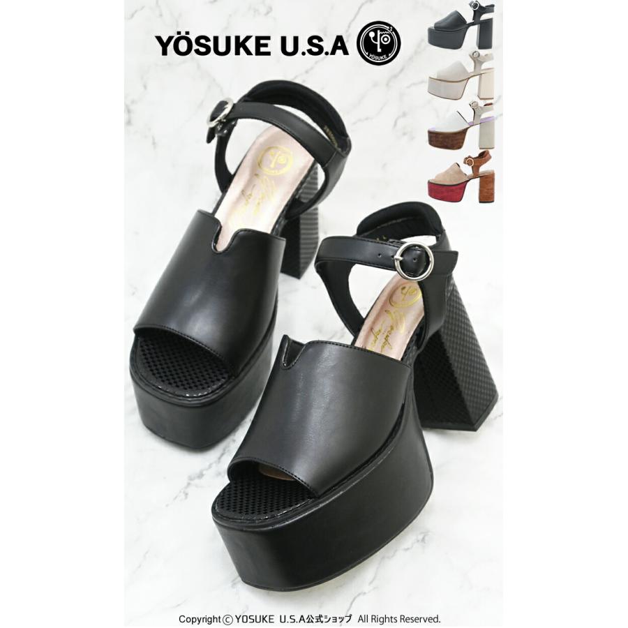 公式SHOP特典キズ補修液付 / ヨースケ YOSUKE 厚底サンダル アンクルストラップ 10cm チャンキーヒール : 2820029 : ヨースケ公式 ヤフーショップ - 通販 ...