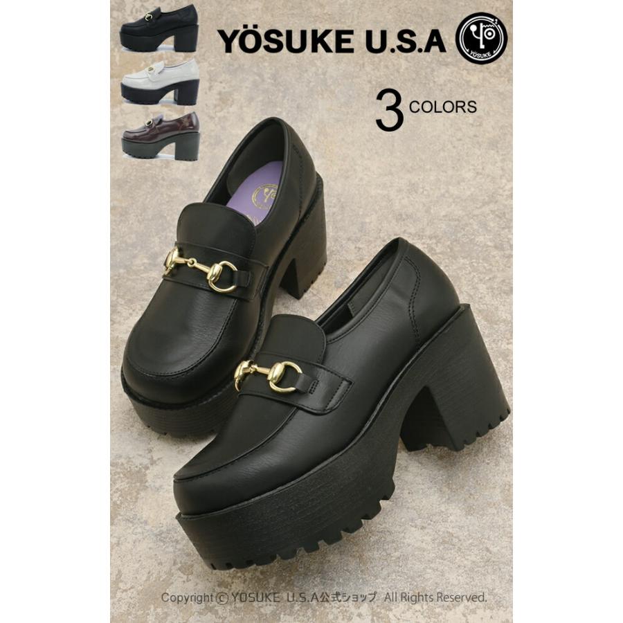 YOSUKE 公式SHOP特典キズ補修液付 / ヨースケ 厚底 ローファー レディース 歩きやすい 8cm 太ヒール : ヨースケ公式 ヤフーショップ - 通販 - Yahoo!ショッピング