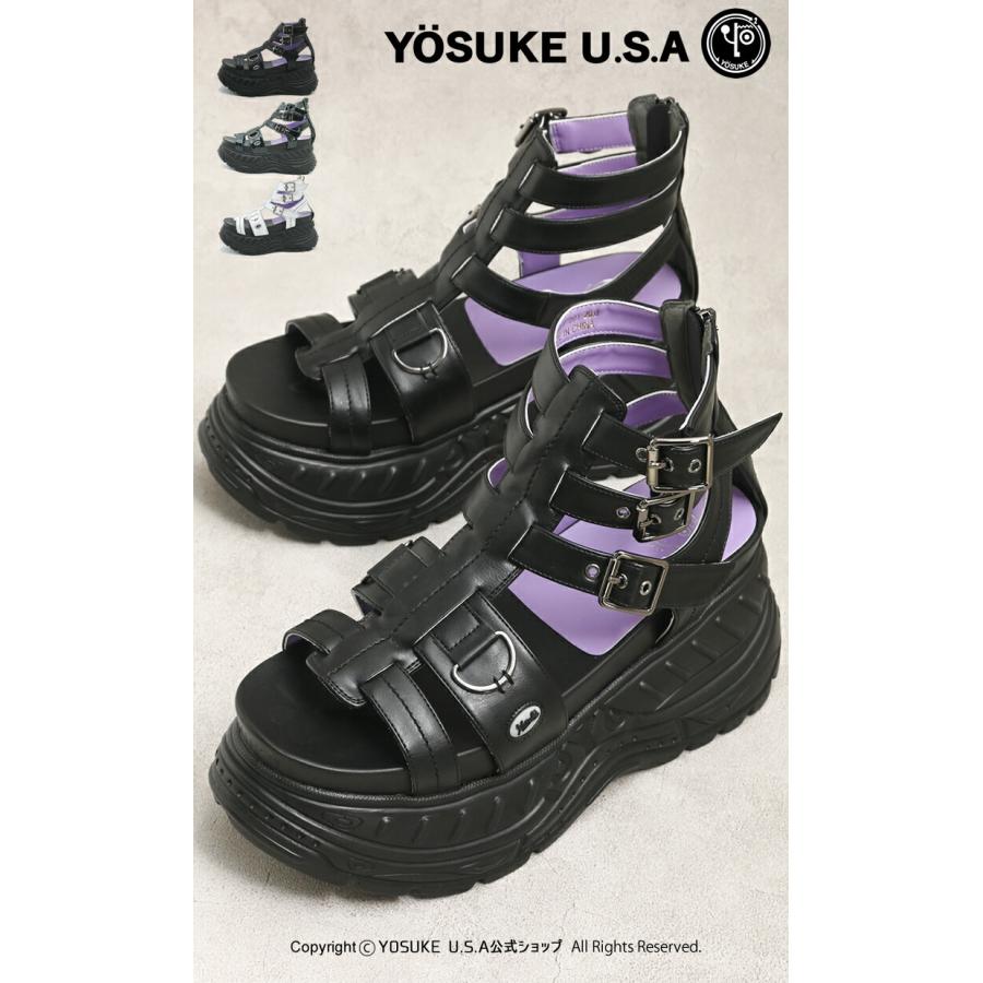 YOSUKE 公式SHOP特典キズ補修液付 / ヨースケ 厚底 ブーツサンダル メンズ 10cm 厚底フラット : ヨースケ公式 ヤフーショップ - 通販 - Yahoo!ショッピング
