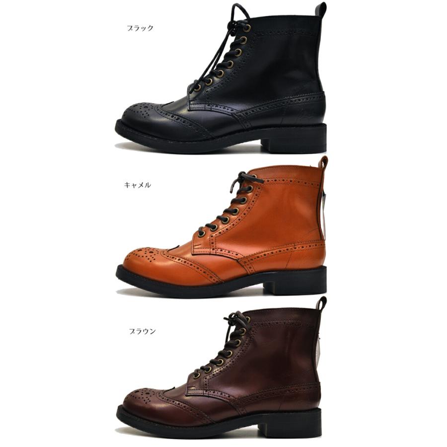 YOSUKE 公式SHOP特典キズ補修液付 / ヨースケ レースアップブーツ レディース ウィングチップ 本革 日本製 : ヨースケ公式 ...