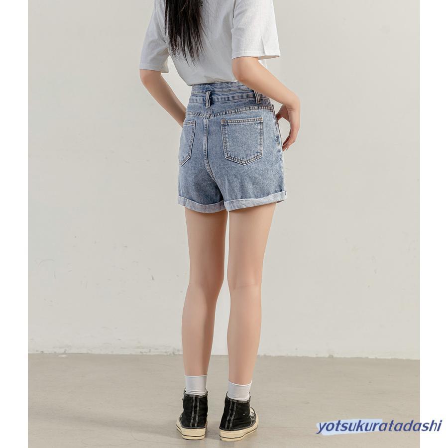 デニム ショートパンツ レディース ボトムス ダメージ デニム ショートパンツ レディース ボトムス ダメージ
