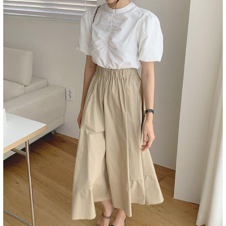 セットアップ レディース 40代 春夏 オシャレ 通勤 半袖ブラウス白