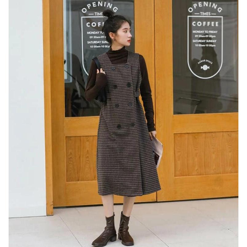 ジャンパースカート サロペット レディース 冬 ジャンスカ ワンピース