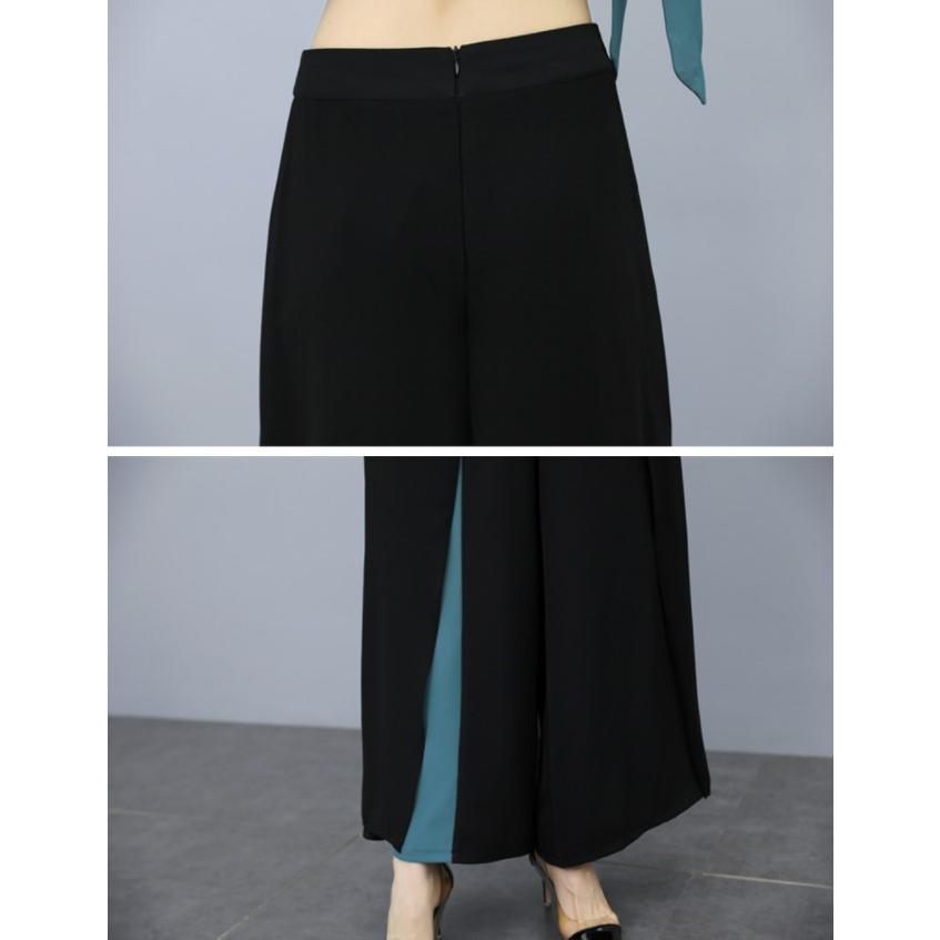 セットアップ レディース 夏 春 ワイドパンツ パンツドレス ブラウス