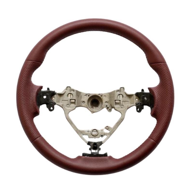 唯一無二デザイン (ボルドーワインレザー) オールレザーステアリング ハリアー 60系 H26/1-R2/5 YourParts e0184 ...