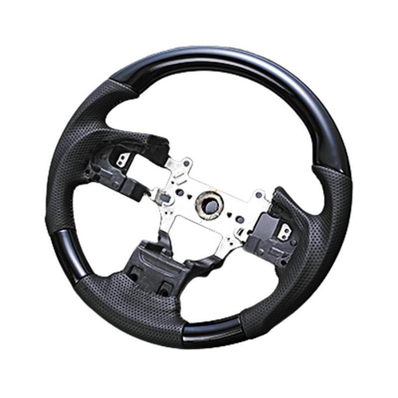 リフレッシュステアリング (ピアノブラック×グレーレザー) スポーツステアリング フリード/ フリードプラス GB5-8 H28/9-R1/9 YourParts f0508 : 車種専用 ...