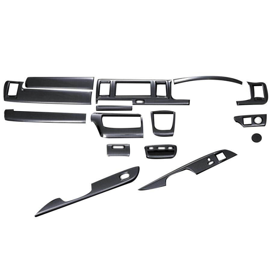 (ブラックカーボン調（綾織り）標準ボディー) ABS製 3Dインテリアパネル 15Pセット ハイエース 200系 7型(R4/04-)にも対応！ : 車種専用カスタムパーツYour Parts ...