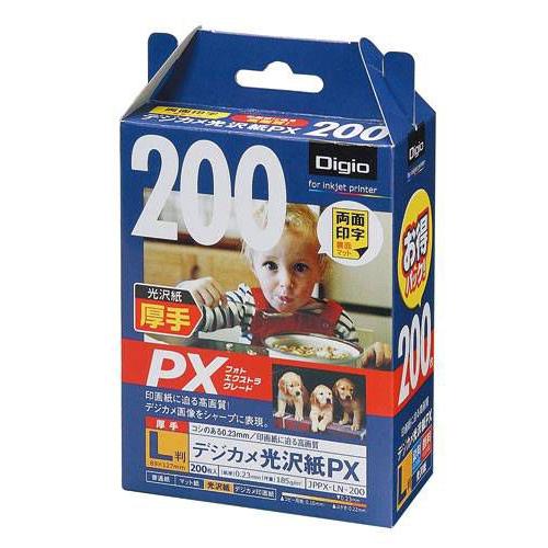 ナカバヤシ Digioインクジェット用紙 デジカメ光沢紙PX L判200枚 JPPX-LN-200 : ユウセイ堂1号店 Yahoo!shopping店 - 通販 - Yahoo!ショッピング