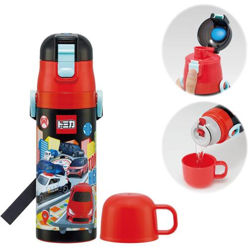 送料無料 トミカ 25 水筒 2WAYステンレス水筒 コップ付き 430ml〜470ml SKDC4 : ユウセイ堂1号店 Yahoo!shopping店 - 通販 - Yahoo!ショッピング