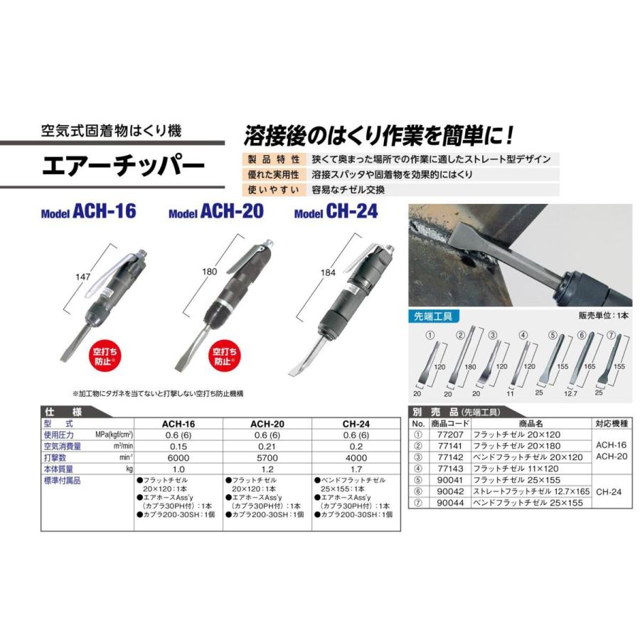 日東工器 日東工器（NITTO KOHKI) 空気式固着物はくり機 エアーチッパー ACH-16 インボイス制度対象適格請求書発行事業者 ...