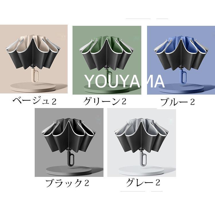 逆さ傘 折りたたみ傘 自動傘 日傘 直径125cm 105cm リングバックル傘 晴雨兼用傘 日焼け止め UV 折りたたみ メンズ レディース 傘 : 陽山ショッピング - 通販 ...