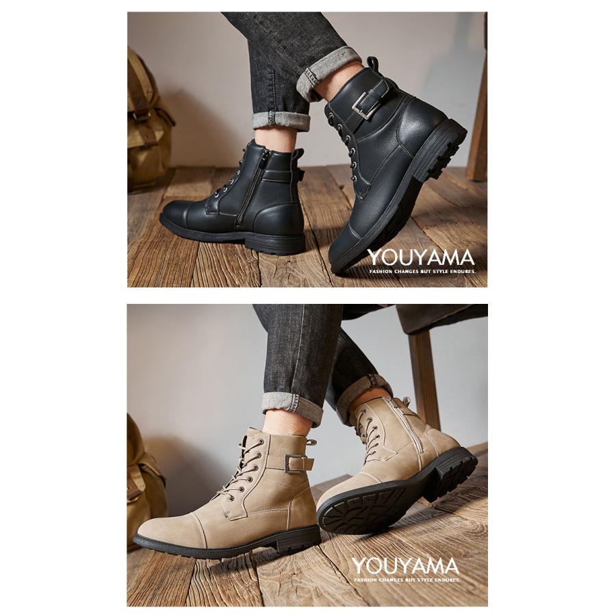 ワークブーツ メンズ 靴 メンズ靴 ショートブーツ シューズ PU革靴