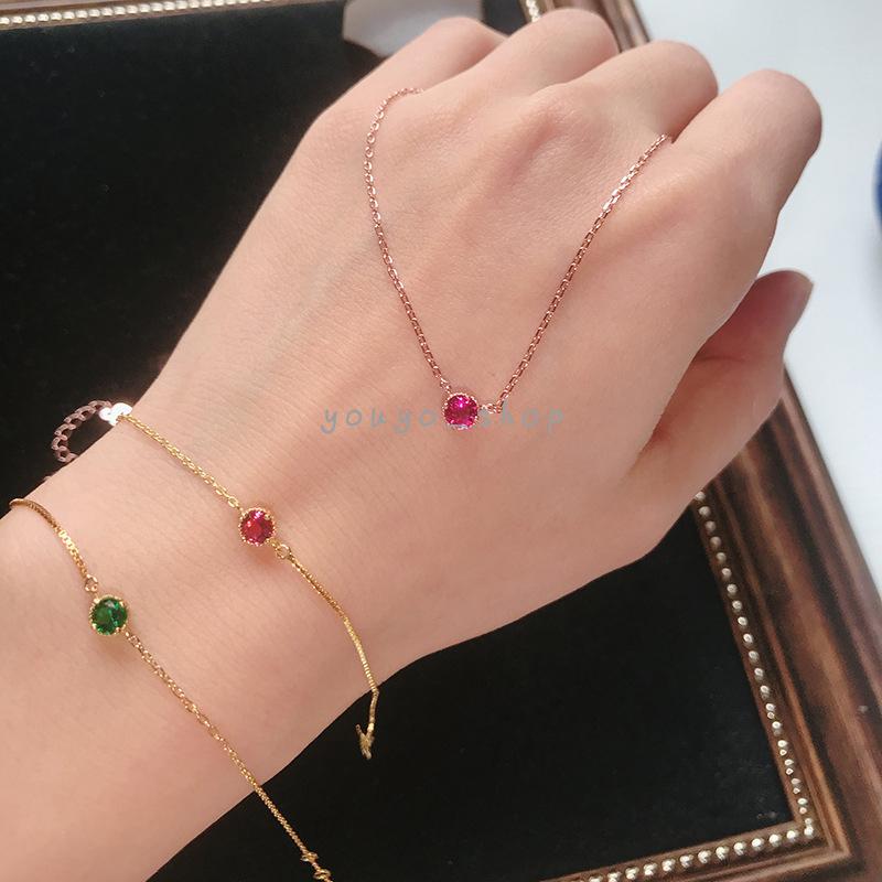 一粒ルビーネックレス S925 シルバー 18kゴールドメッキ シングルルビーネックレス 鎖骨チェーン ローズゴールドブレスレット ペンタントネックレス : youyo-0187 ...