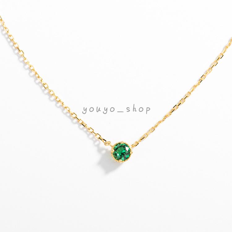 一粒ルビーネックレス S925 シルバー 18kゴールドメッキ シングルルビーネックレス 鎖骨チェーン ローズゴールドブレスレット ペンタントネックレス :youyo-0187:youyo ...