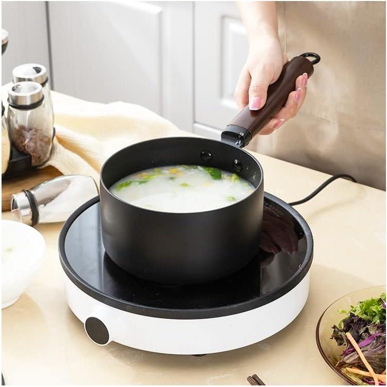 片手鍋 鍋 16cm IH・ガス対応 手作り鉄鍋 鍋蓋付 鉄製 洗いやすい ブラック : yoyoストア - 通販 - Yahoo!ショッピング