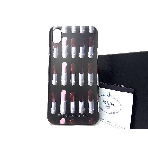 PRADA 新品 未使用 プラダ 1ZH083 ラバー リップスティック iPhoneXS Max対応 アイフォンケース スマホケース ブラック系 AS0828 : ブランドショップ ...