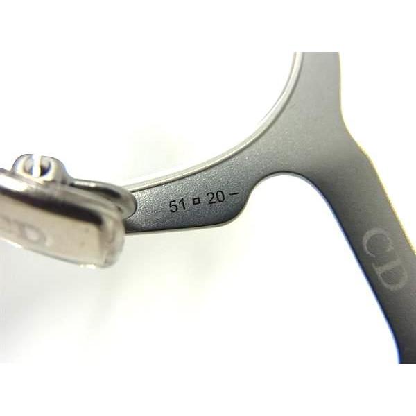 Dior HOMME 新品同様 DIOR ディオールオム 0214 メガネ 眼鏡 メンズ レディース シルバー系 AU1209 : ブランド ...