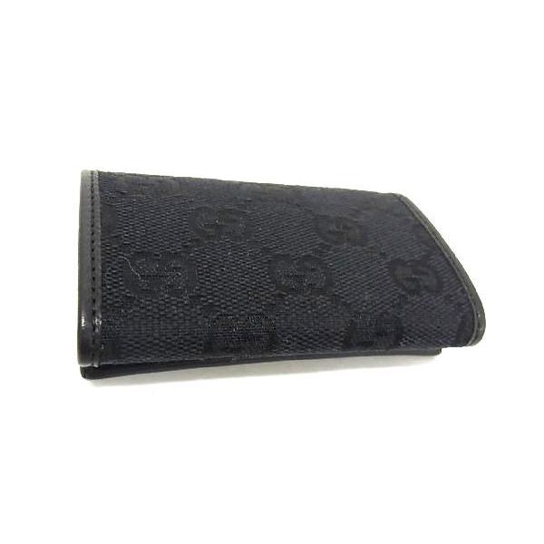 GUCCI 新品同様 グッチ 04565 GGキャンバス 6連 キーケース 鍵入れ メンズ レディース ブラック系 AU3219 : ブランド ...