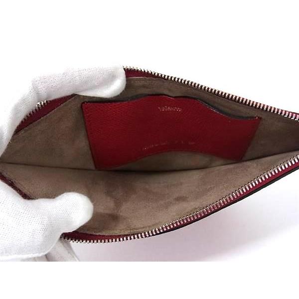 ■新品■未使用■ Valextra ヴァレクストラ トライアングル レザー ケース パース 小銭入れ レッド系 BK7374 Valextra（ヴァレクストラ） □新品□未使用□ トライアングル レザー