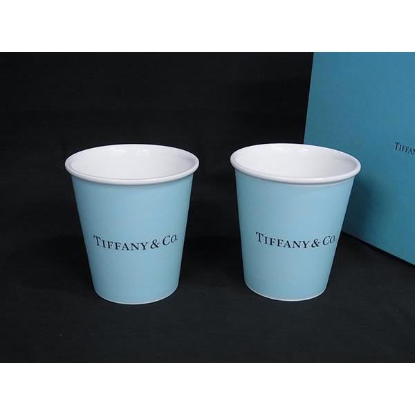TIFFANY&Co. 新品同様 TIFFANY＆Co ティファニー ボーンチャイナ コーヒーカップ 食器 テーブルウェア ペア ティファニーブルー BR0591 : ブランドショップ ...