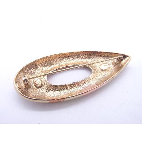 VANDOME AOYAMA ヴァンドーム ラインストーン ピンブローチ ピンバッジ アクセサリー レディース ゴールド系×ブラウン系 ...