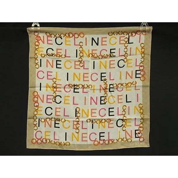 CELINE 極美品 セリーヌ スカーフ ストール ハンカチーフ レディース ホワイト系×マルチカラー DF5013 : ブランドショップ ...