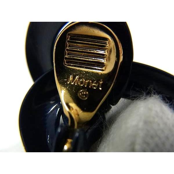 MONET 美品 モネ クリップ式 イヤリング アクセサリー レディース ネイビー系 DI6774 : ブランドショップpleasure - 通販 - Yahoo!ショッピング