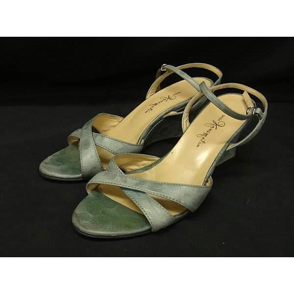 GINZA Kanematsu 銀座かねまつ レザーヒール サンダル 表記サイズ23cm 靴 シューズ レディース グリーン系 DK0912 : ブランドショップpleasure - 通販 ...